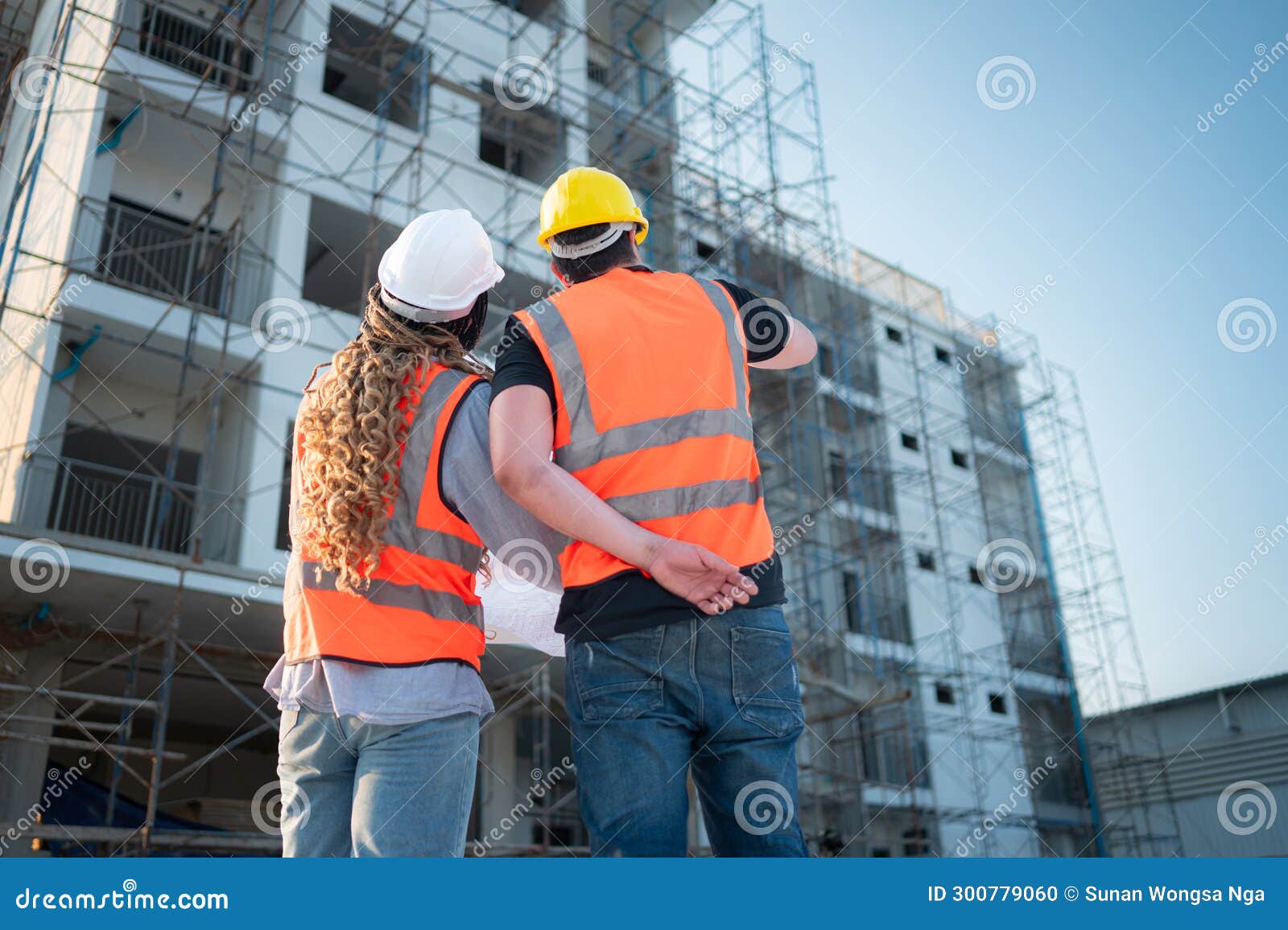 Architect and Engineer with Experience in Multi-story Building Construction Stock Photo - Image ...