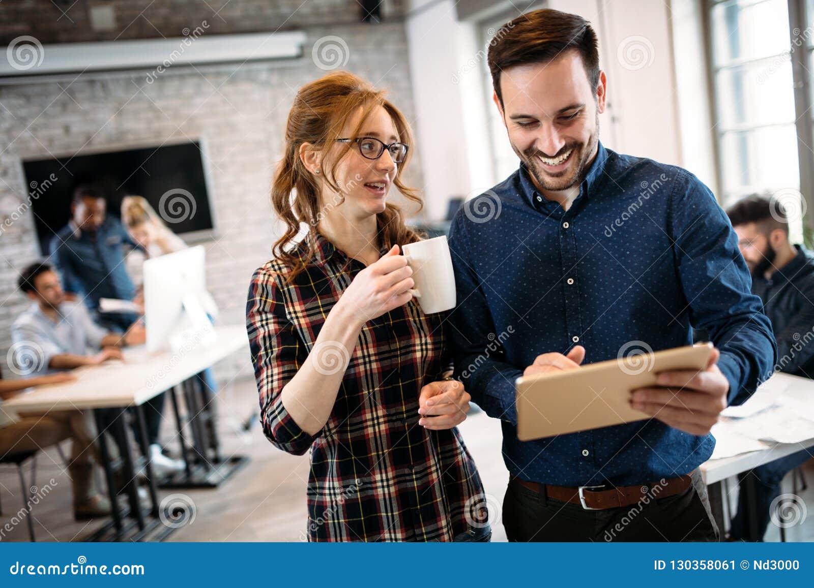 Portrait of Architects Having Discussion in Office Stock Image - Image ...