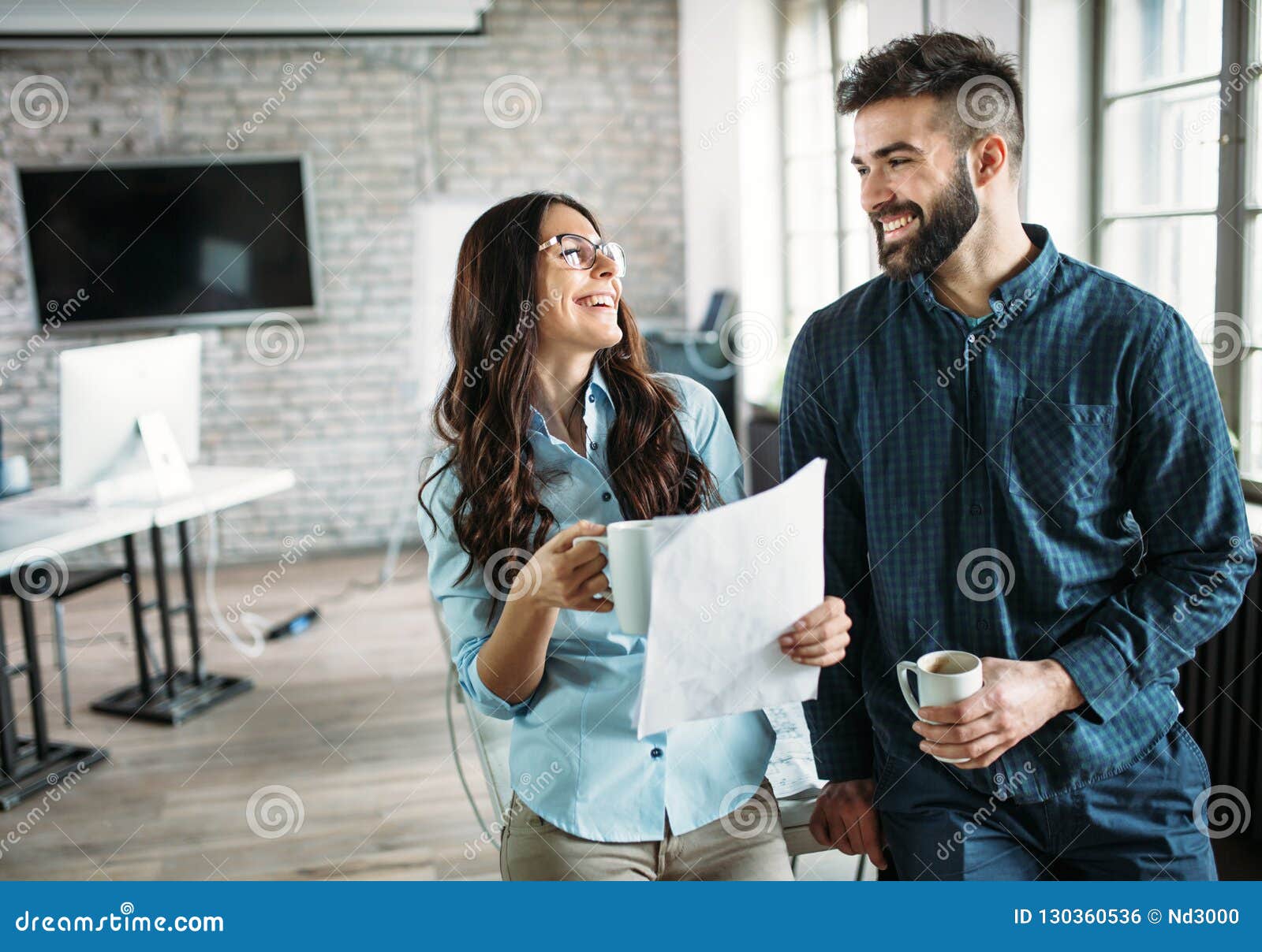 Portrait of Architects Having Discussion in Office Stock Photo - Image ...