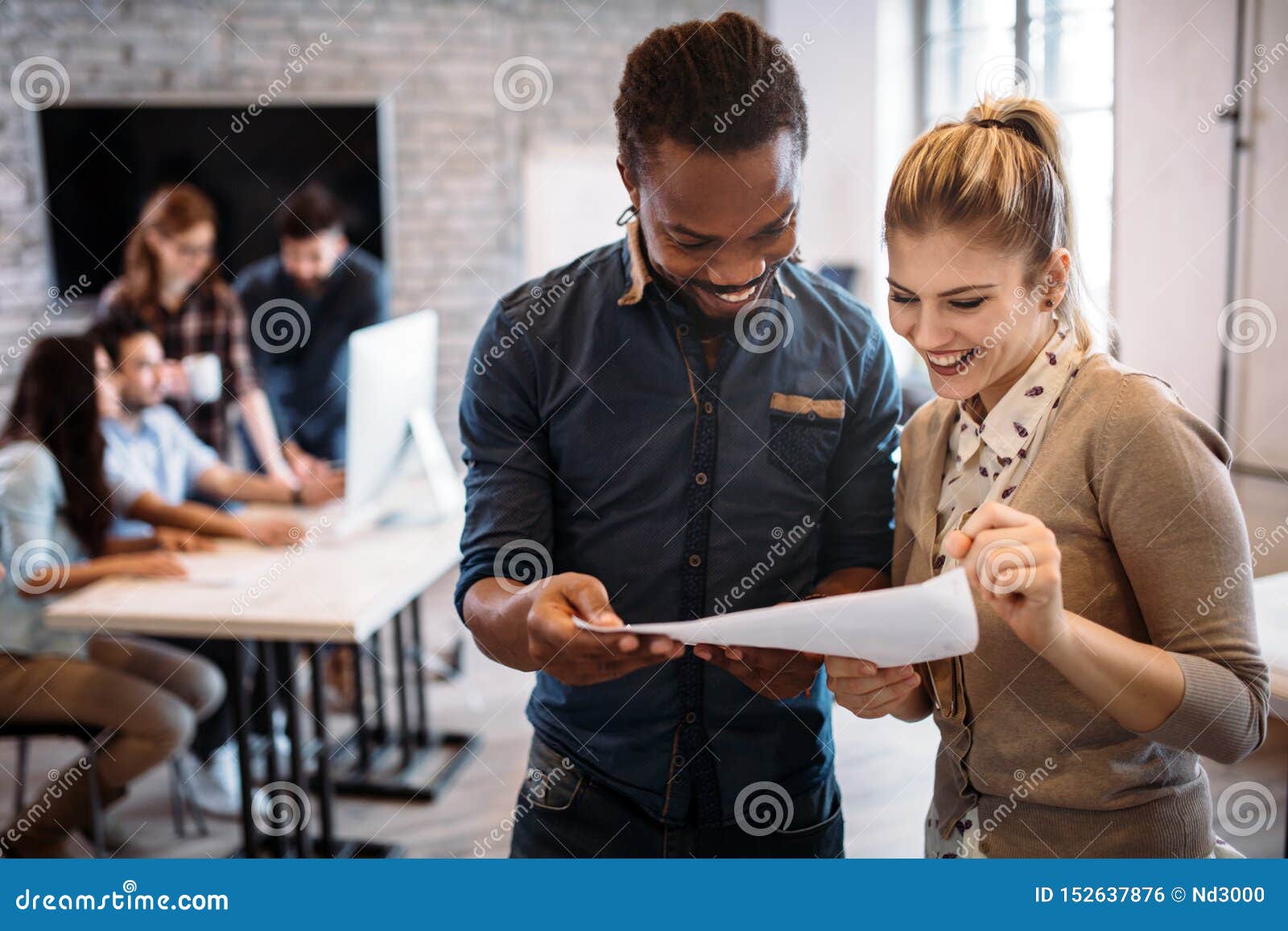 Portrait of Architects Having Discussion in Office Stock Photo - Image ...