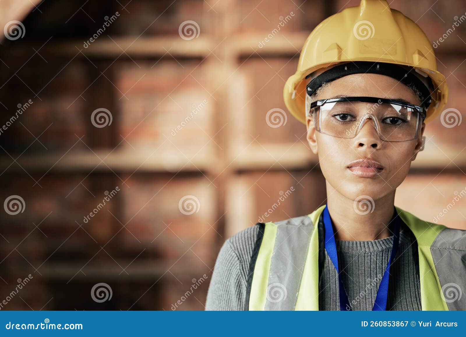 Portrait of Architecture, Building and Construction Worker Working on ...
