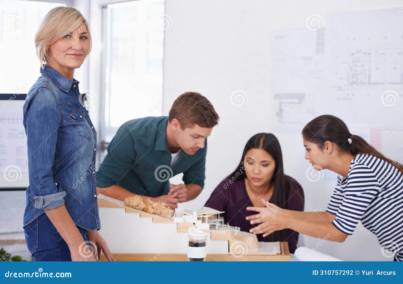 Portrait, Architecture and Management with Designer Team in Office for ...