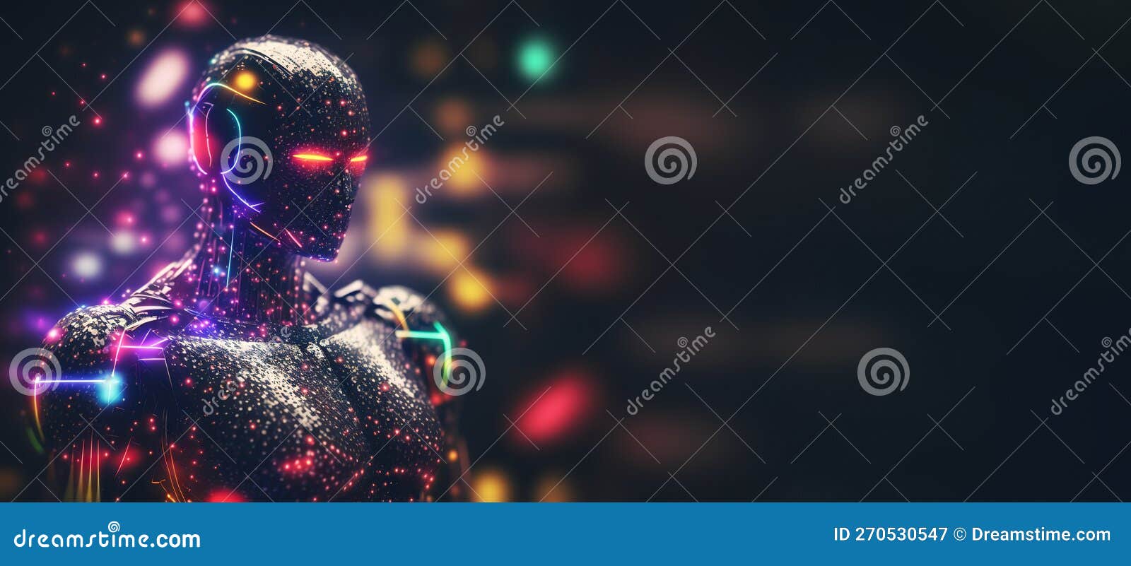 Portrait Of Artificial Intelligence Avatar. Iridescent Synthetic ... Portrait Of Artificial Intelligence Avatar. Iridescent Synthetic ...