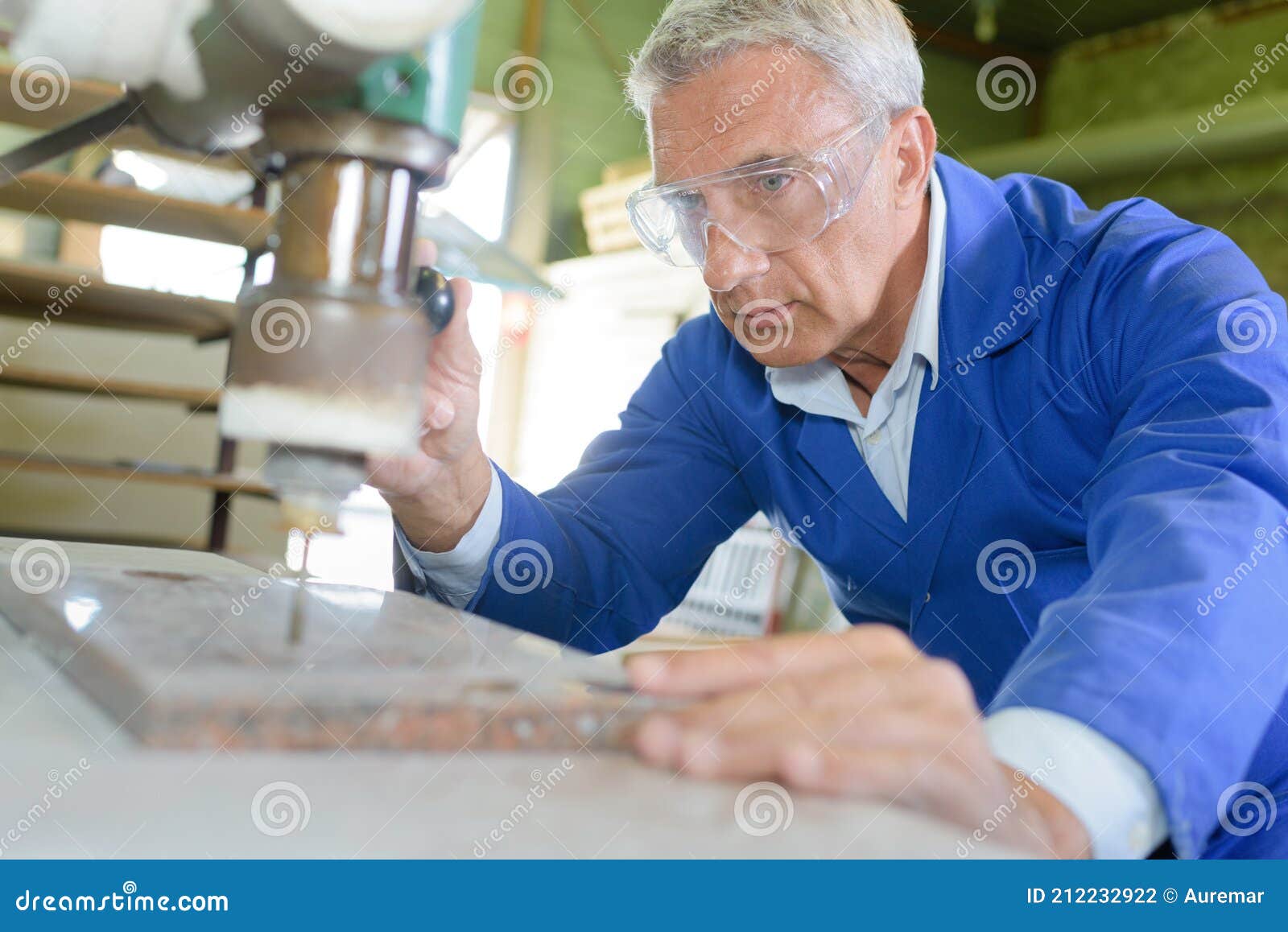 Portrait artisan at work stock photo. Image of glasses - 212232922