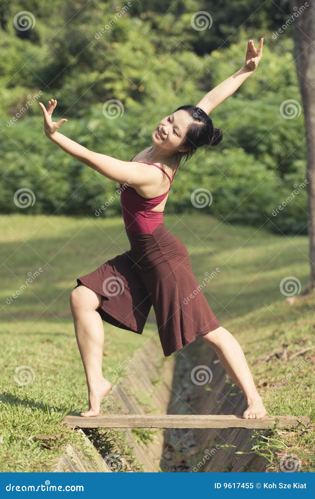 Portrait of Asian Ballet Dancer Outdoor Stock Image - Image of portrait ...