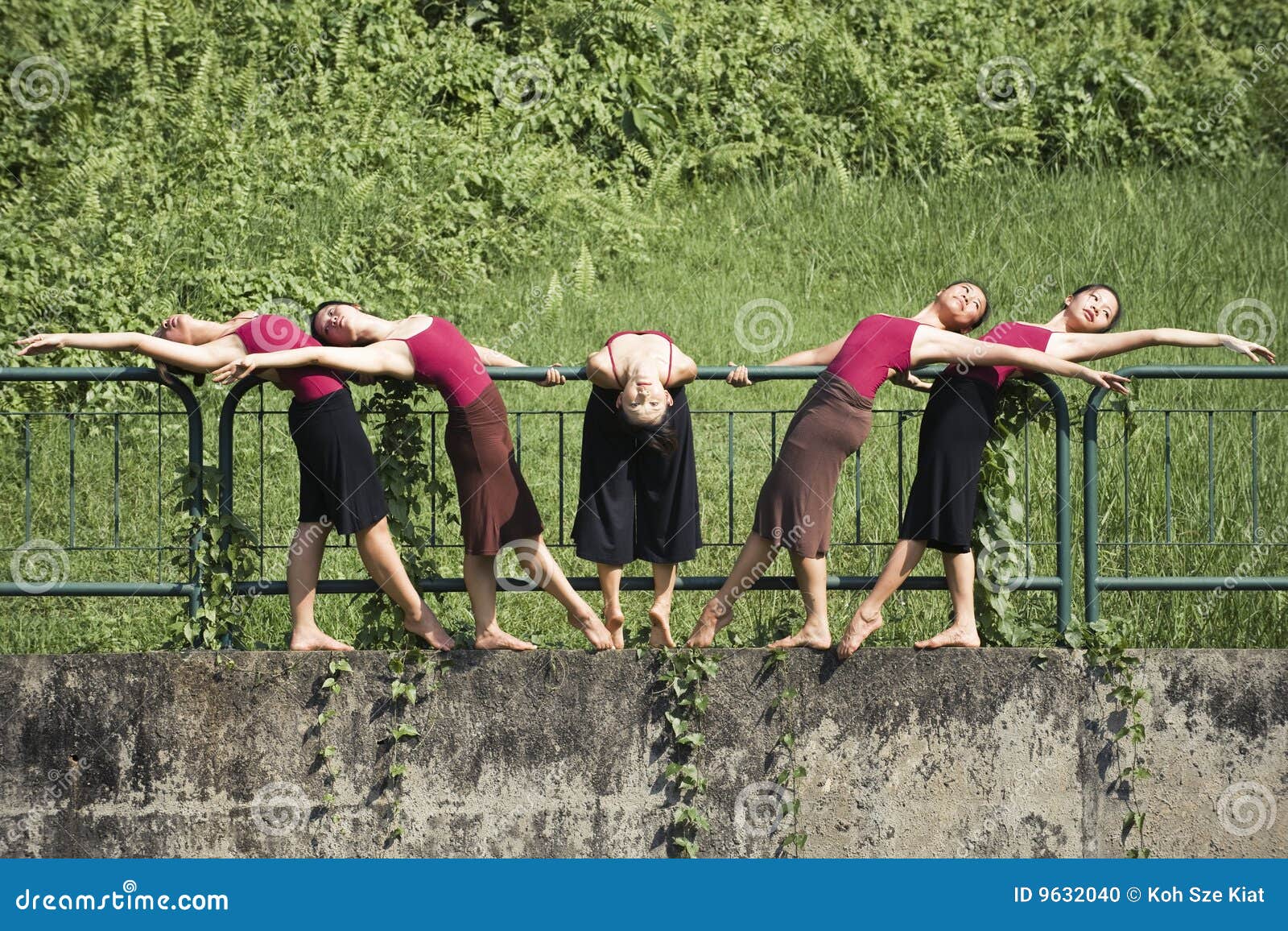 Portrait of Asian Ballet Dancers Outdoor Stock Photo - Image of ...