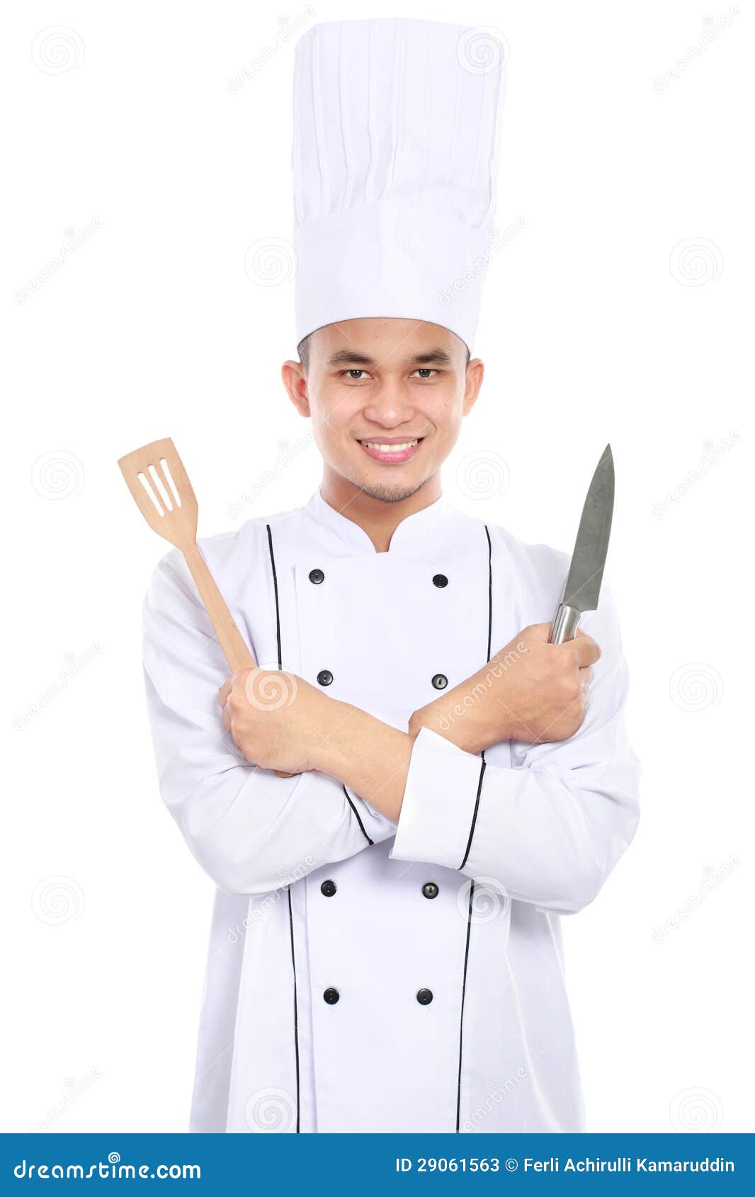 Portrait of Asian Chef Smiling Stock Image - Image of attractive ...