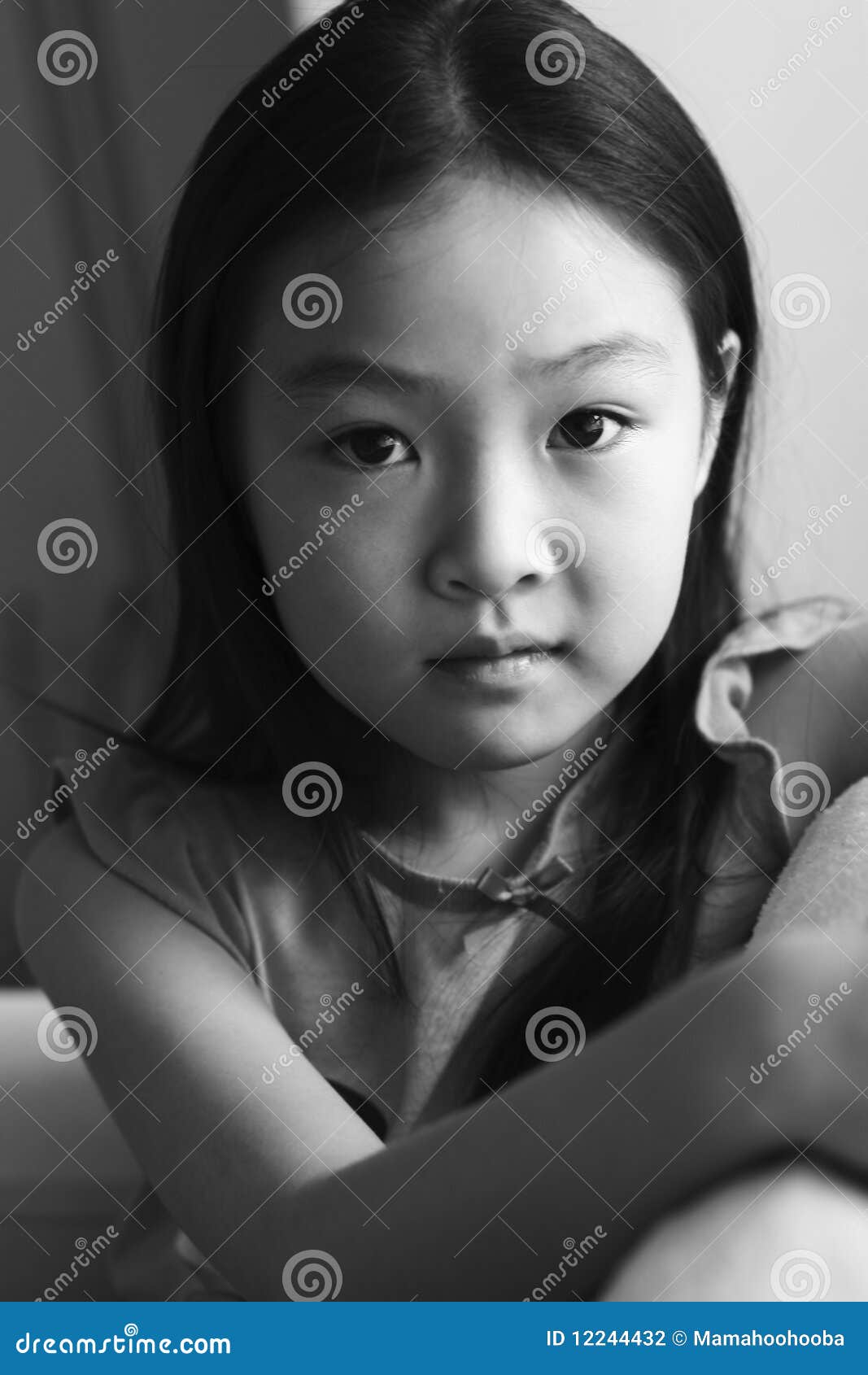 Portrait asian child stock photo. Image of eight, calm - 12244432