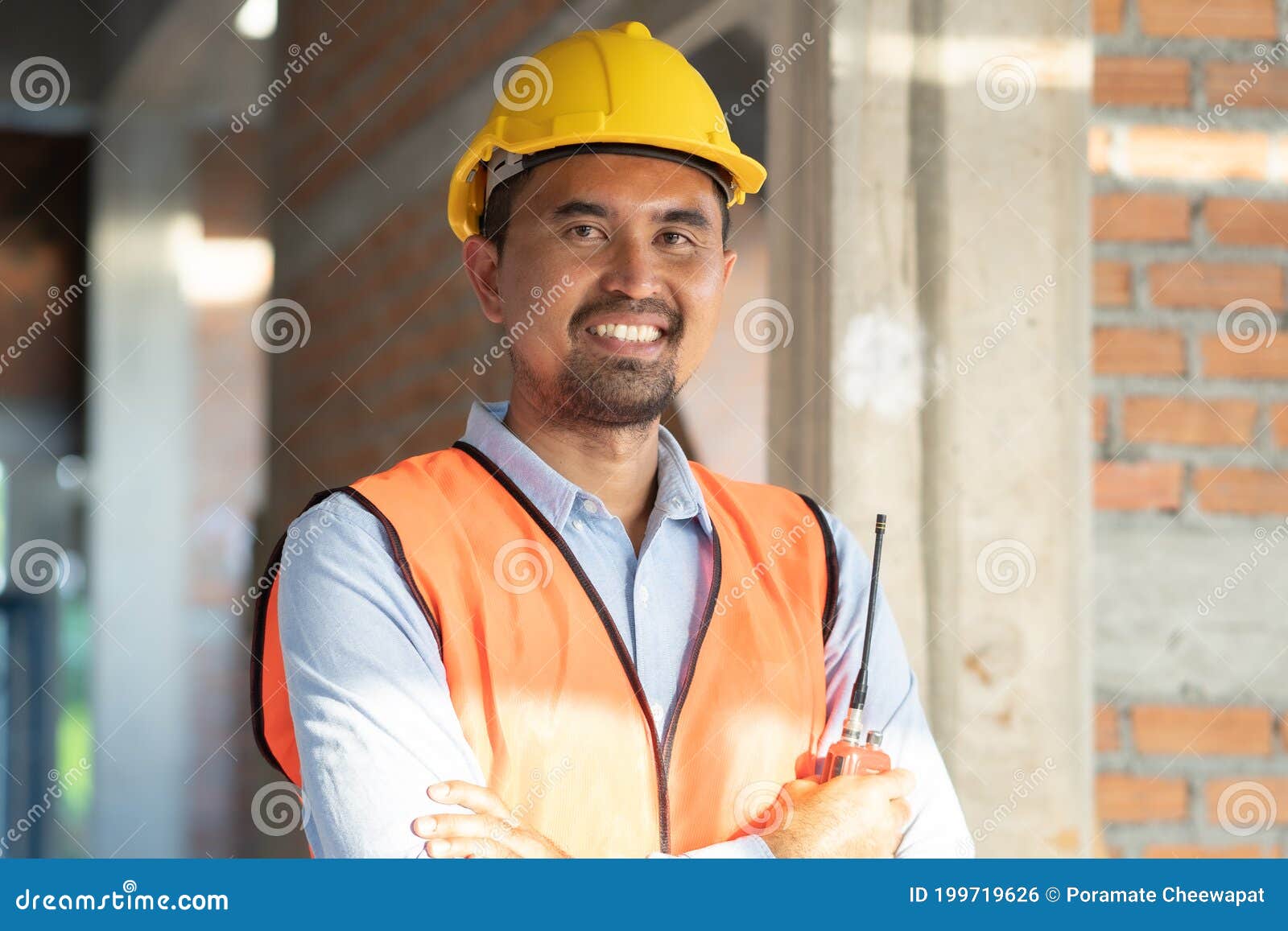 Portrait Asian Engineer Smile in Workplace Stock Photo - Image of face ...
