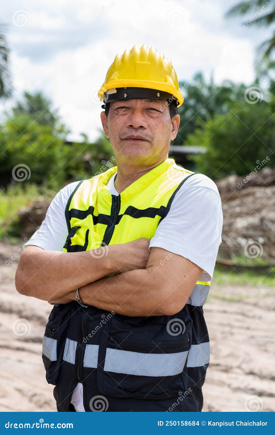 Portrait of Asian Engineering or Worker. Engineering or Worker at ...