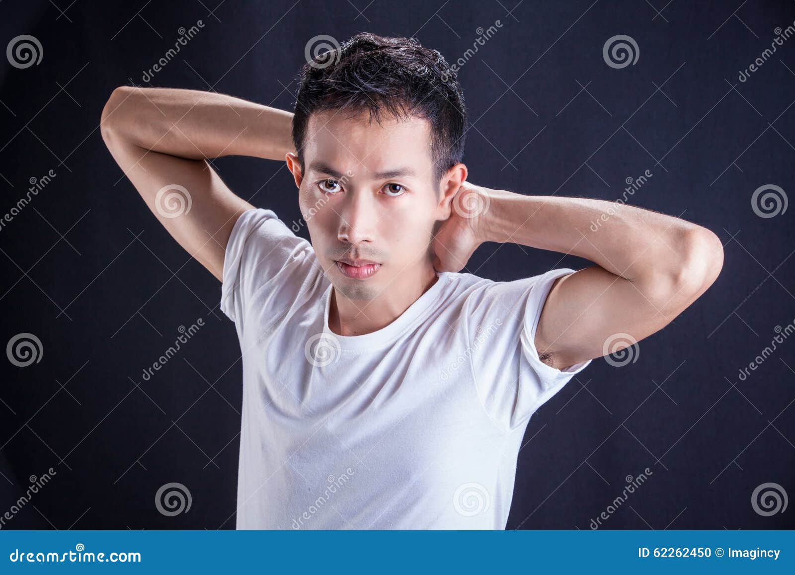 Portrait of Asian guy stock photo. Image of serious, posing - 62262450