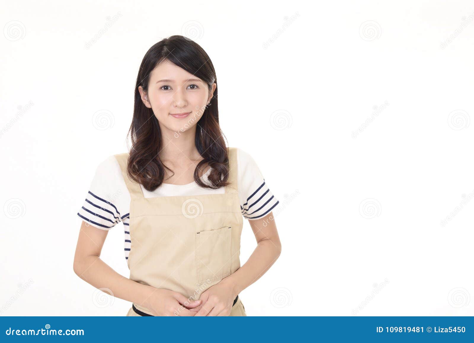 Smiling Woman In Apron Stock Image Image Of Healthy 109819481