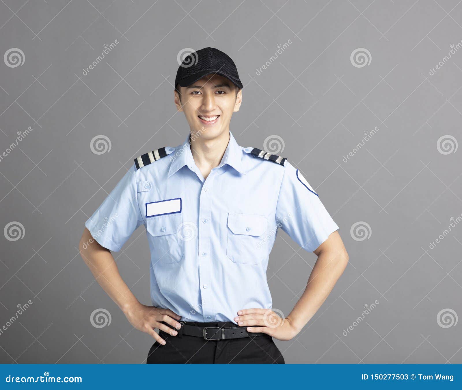 Portrait of Male Security Guard Stock Image - Image of professional ...