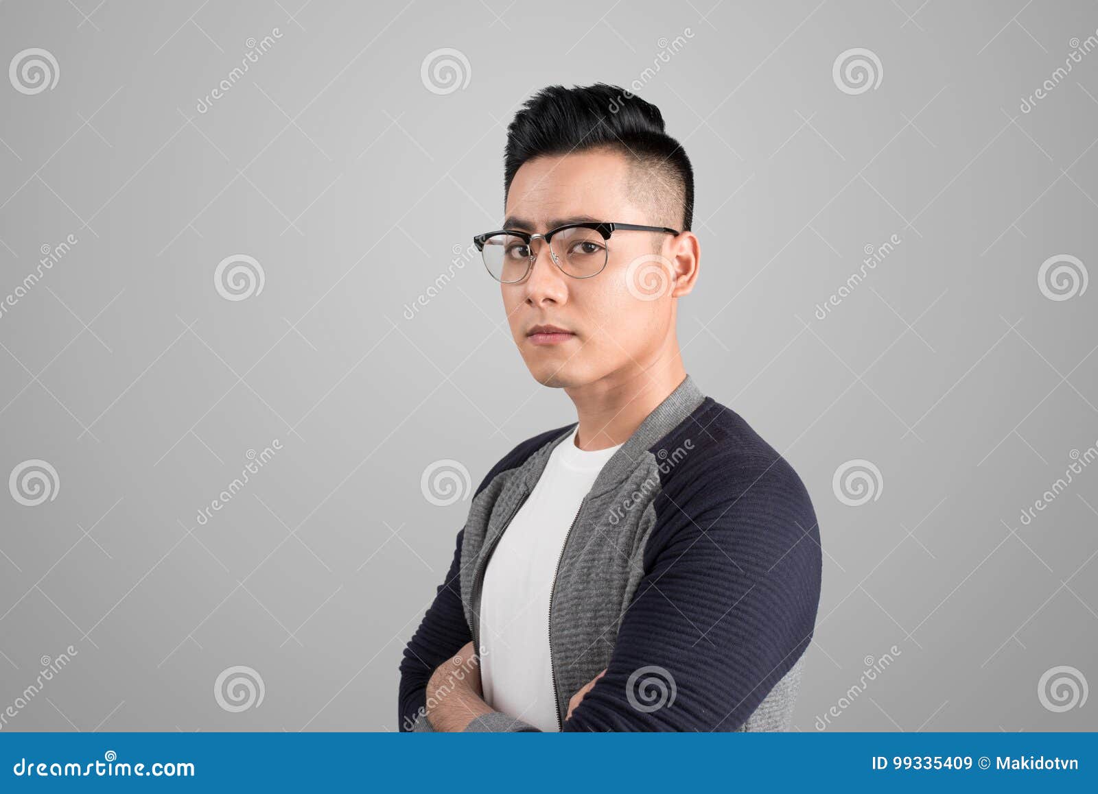 A Portrait of Asian Man with Serious Emotion Face Stock Image - Image ...