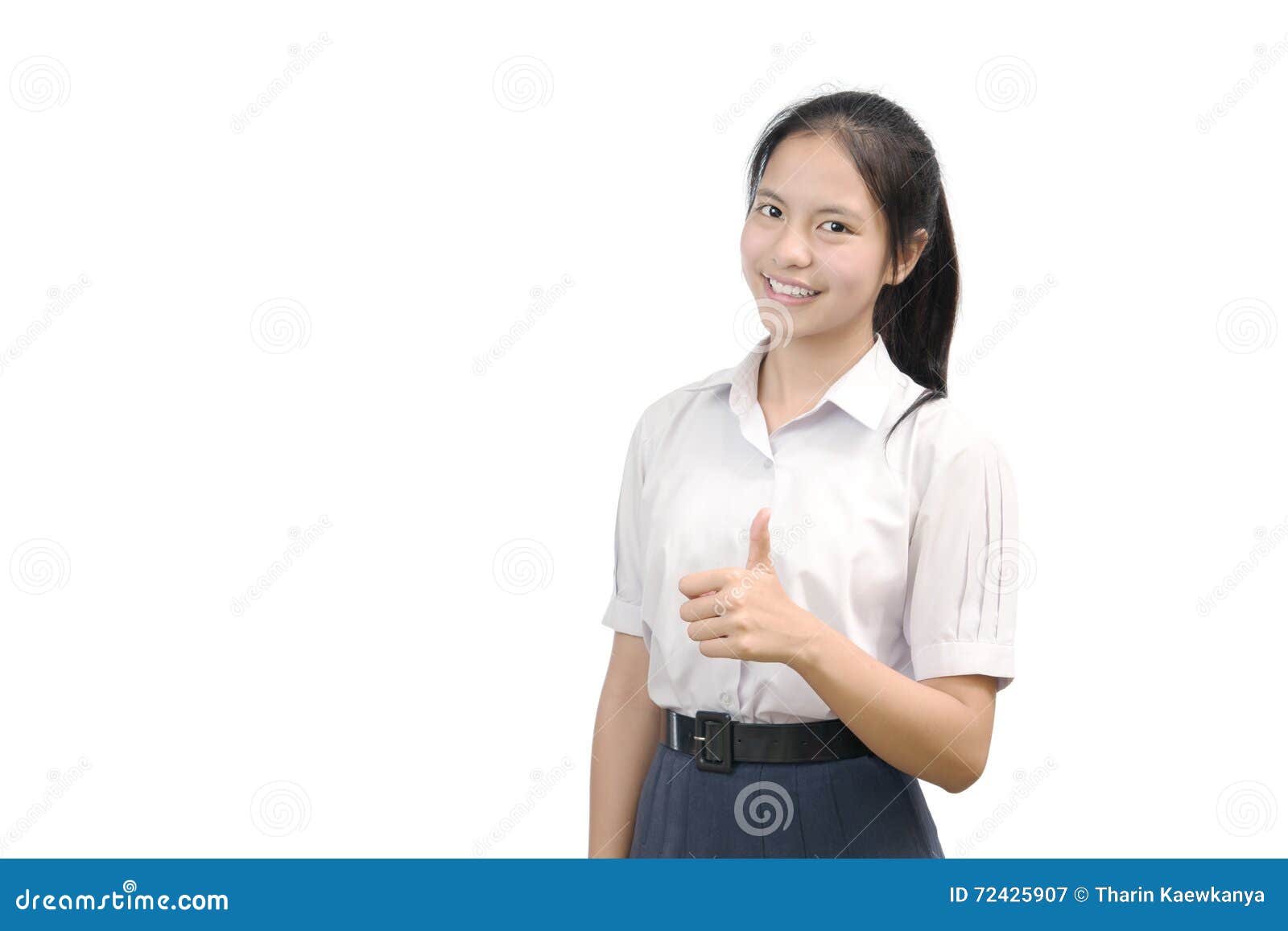 Portrait of an Asian Student Stock Image - Image of standing, cute ...