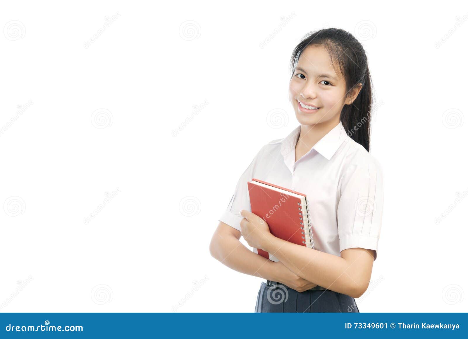 Portrait of an Asian Student Stock Image - Image of notebook, education ...