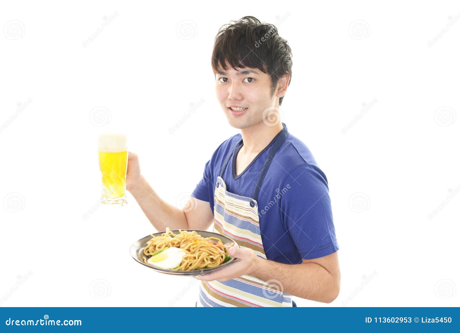 Smiling Asian waiter stock image. Image of adult, human - 113602953