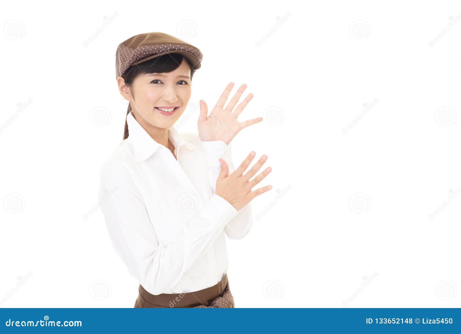 A smiling waitress stock photo. Image of health, breakfast - 133652148