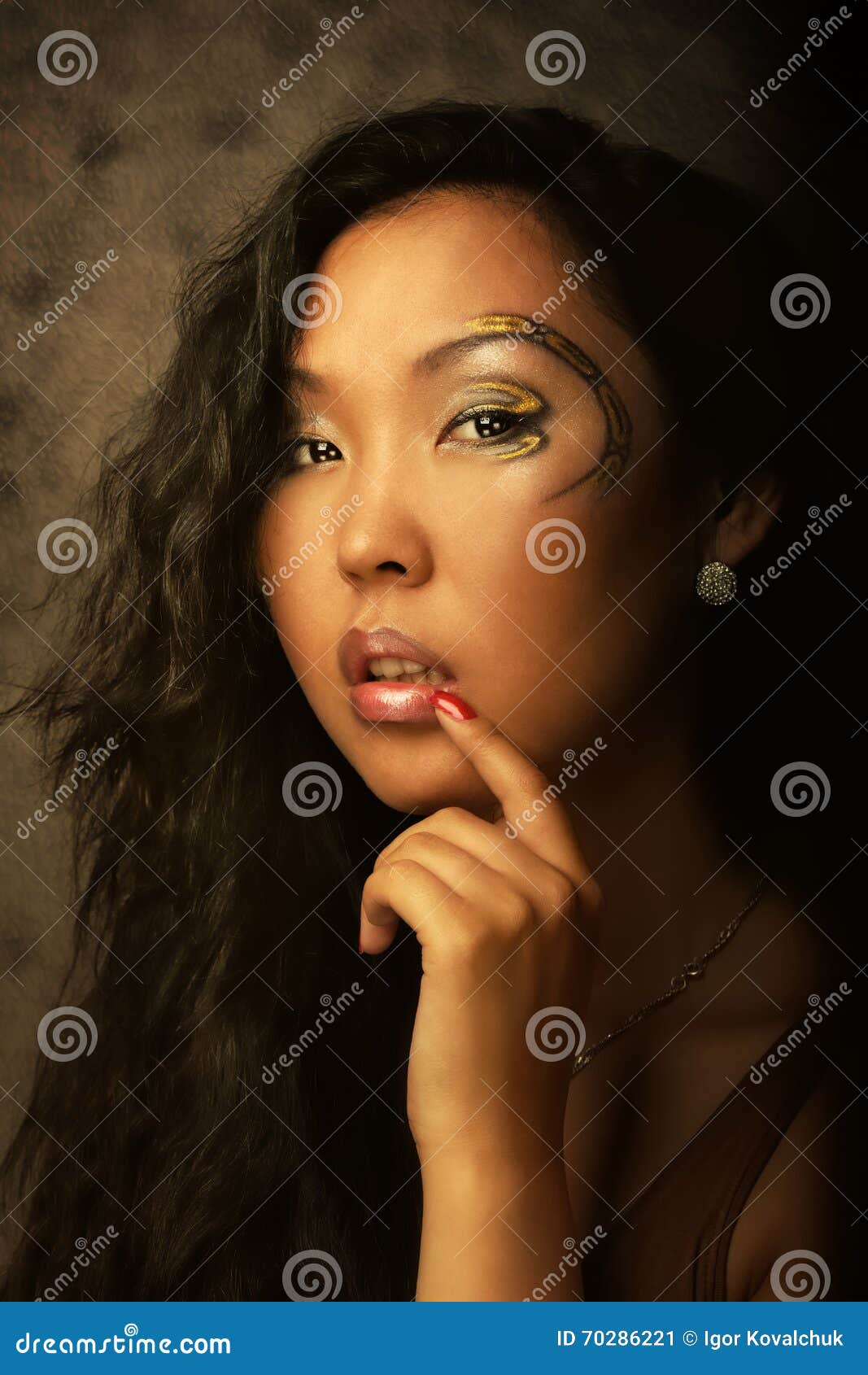 Portrait of asian woman stock image. Image of creative - 70286221