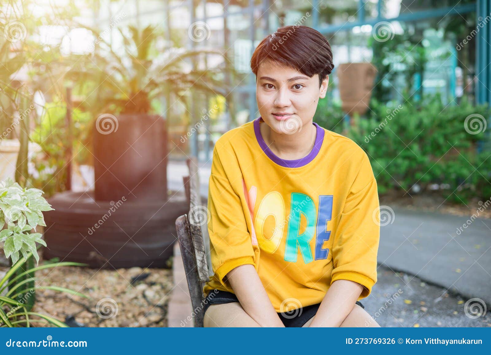 Portrait Asian Women Short Hair Cut Smiling Cute. LGBT Transgender ... Portrait Asian Women Short Hair Cut Smiling Cute. LGBT Transgender ...