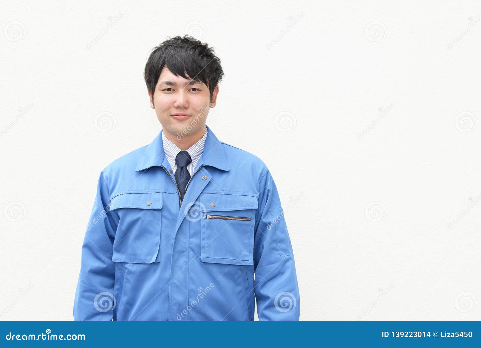 Smiling Asian worker stock photo. Image of japanese - 139223014