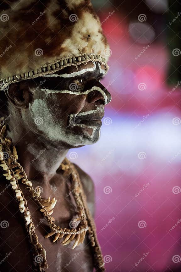 Portrait of the Asmat man editorial stock photo. Image of human - 26381928