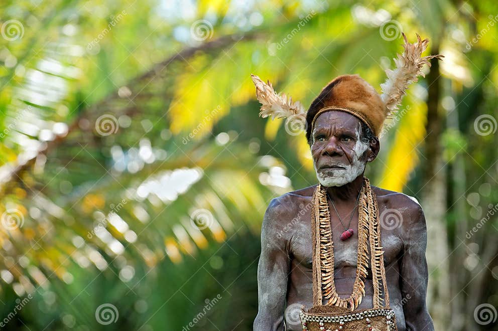 Portrait of the Asmat man editorial stock image. Image of local - 26382009
