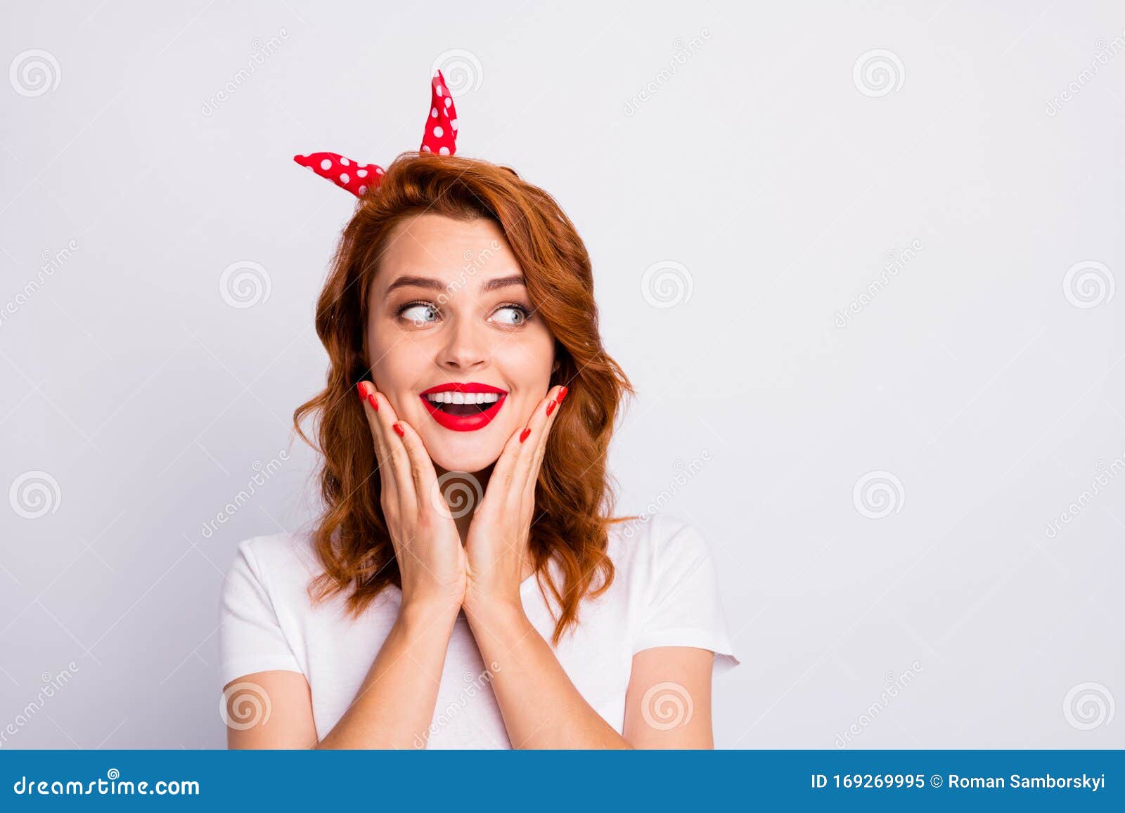 Portrait Of Astonished Girl Stare Incredible Black Friday Promo