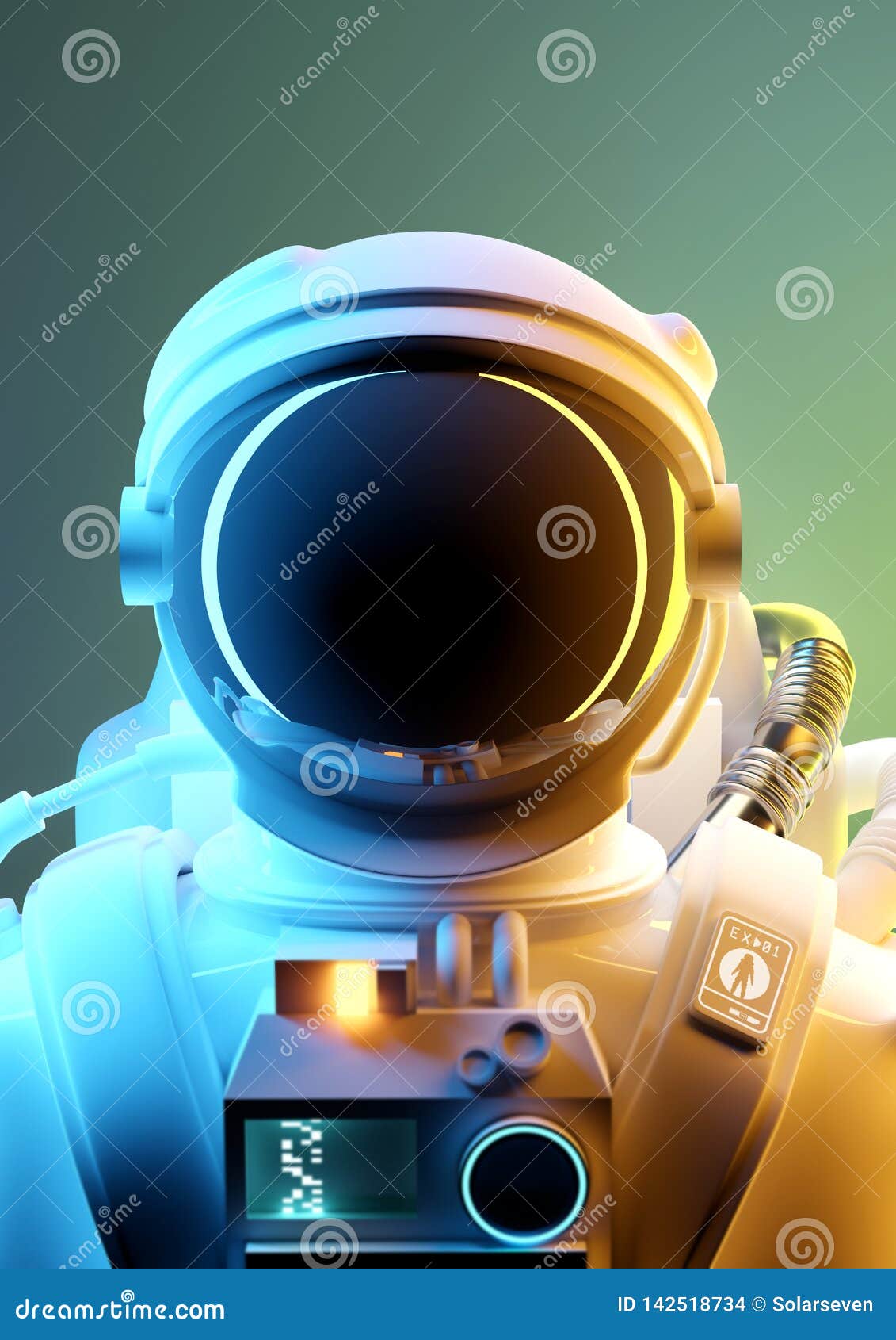 Portrait of a Astronaut Space Man Stock Photo - Image of creative ...