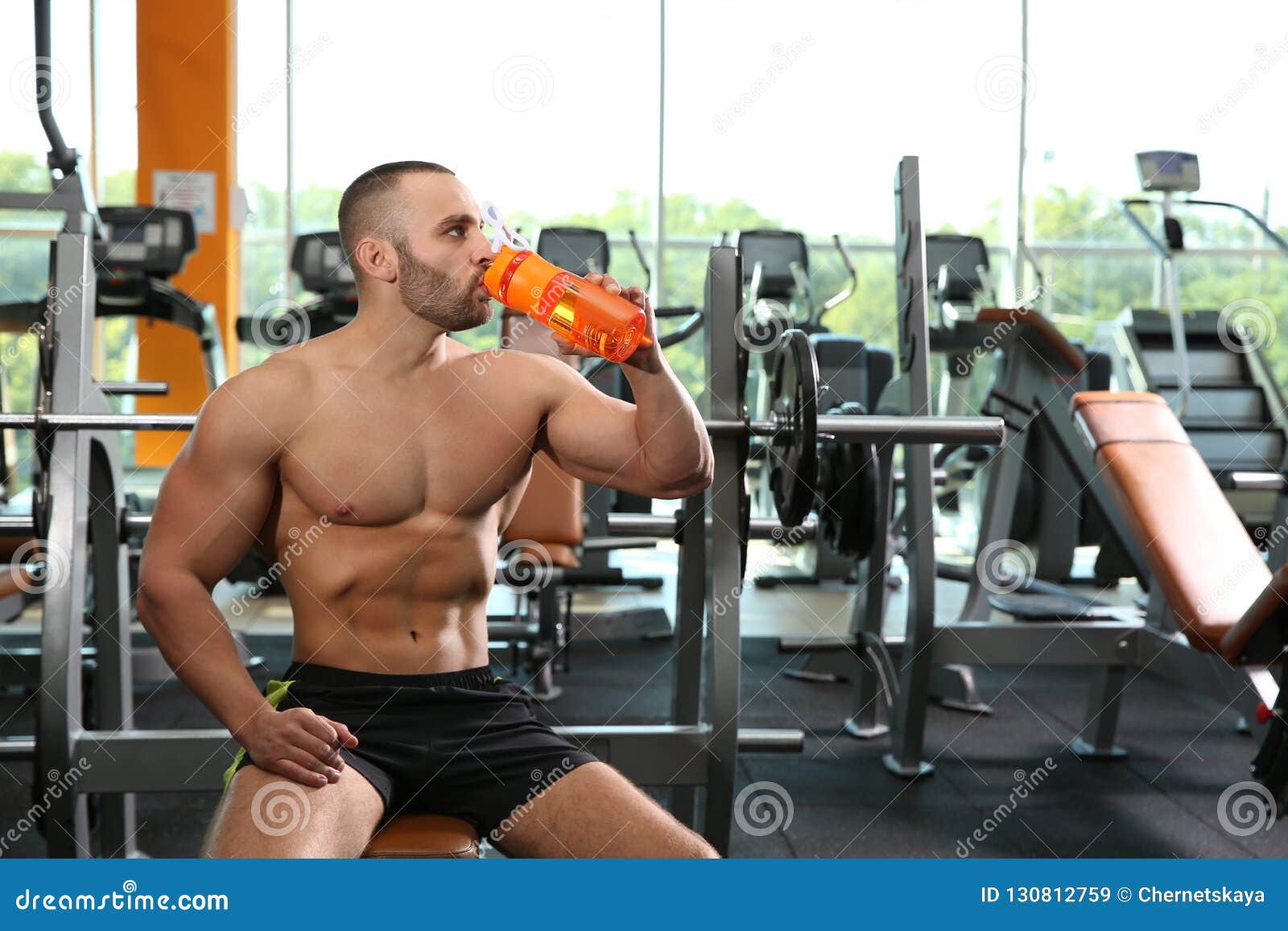 Portrait of Athletic Man Drinking Protein Shake Stock Image - Image of ... Portrait of Athletic Man Drinking Protein Shake Stock Image - Image of ...