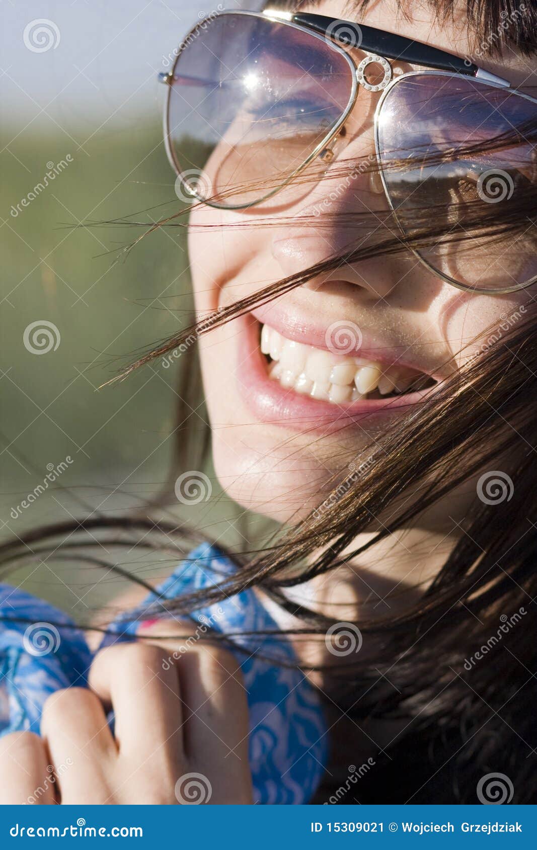 Portrait of Atractive Young Woman Smiling Stock Image - Image of people ...