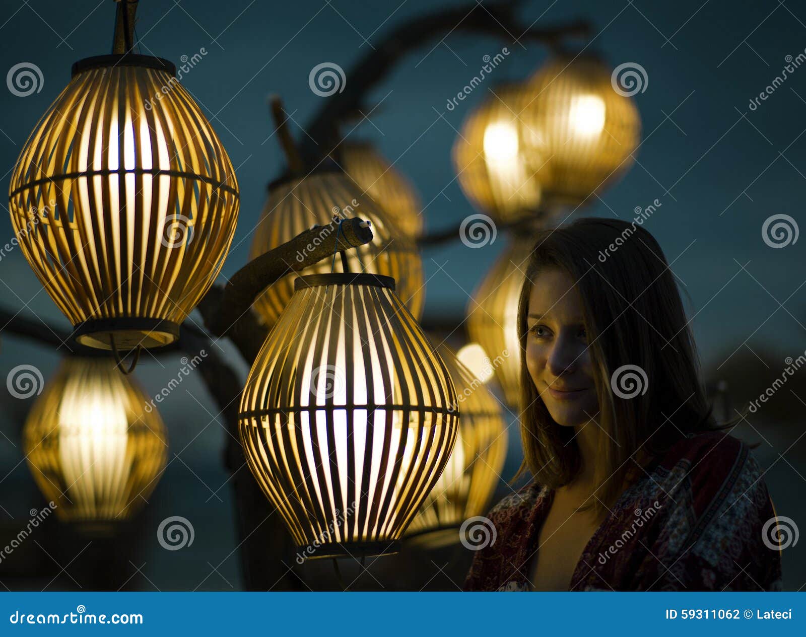 Portrait of Attracting Woman Stock Photo - Image of night, luxury: 59311062
