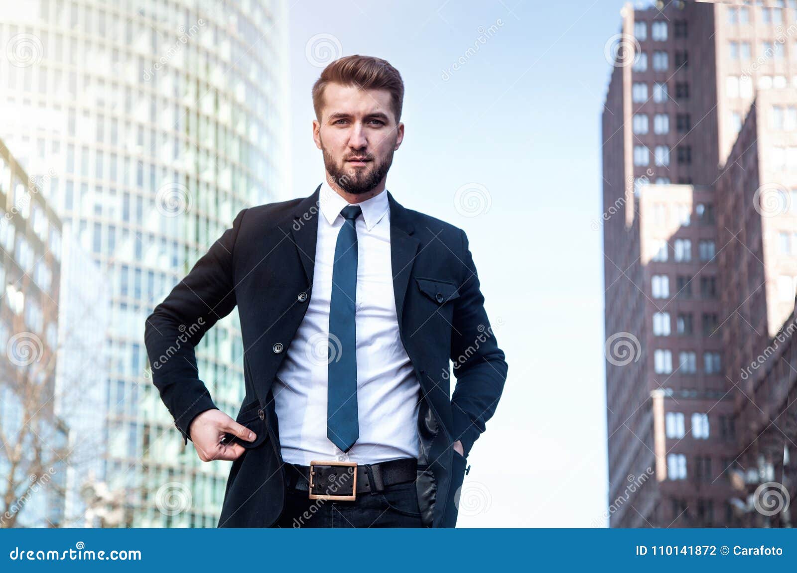 Portrait of an Attractive Business Man with a Beard Stock Photo - Image ...