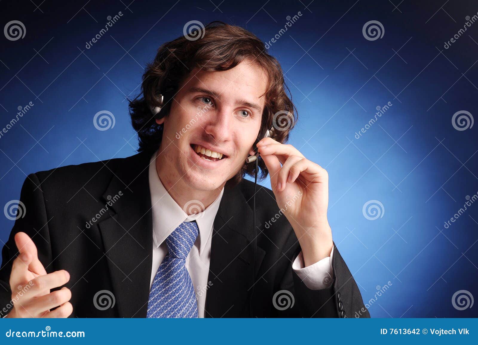 The Portrait of Attractive Businessman Stock Photo - Image of phone ...