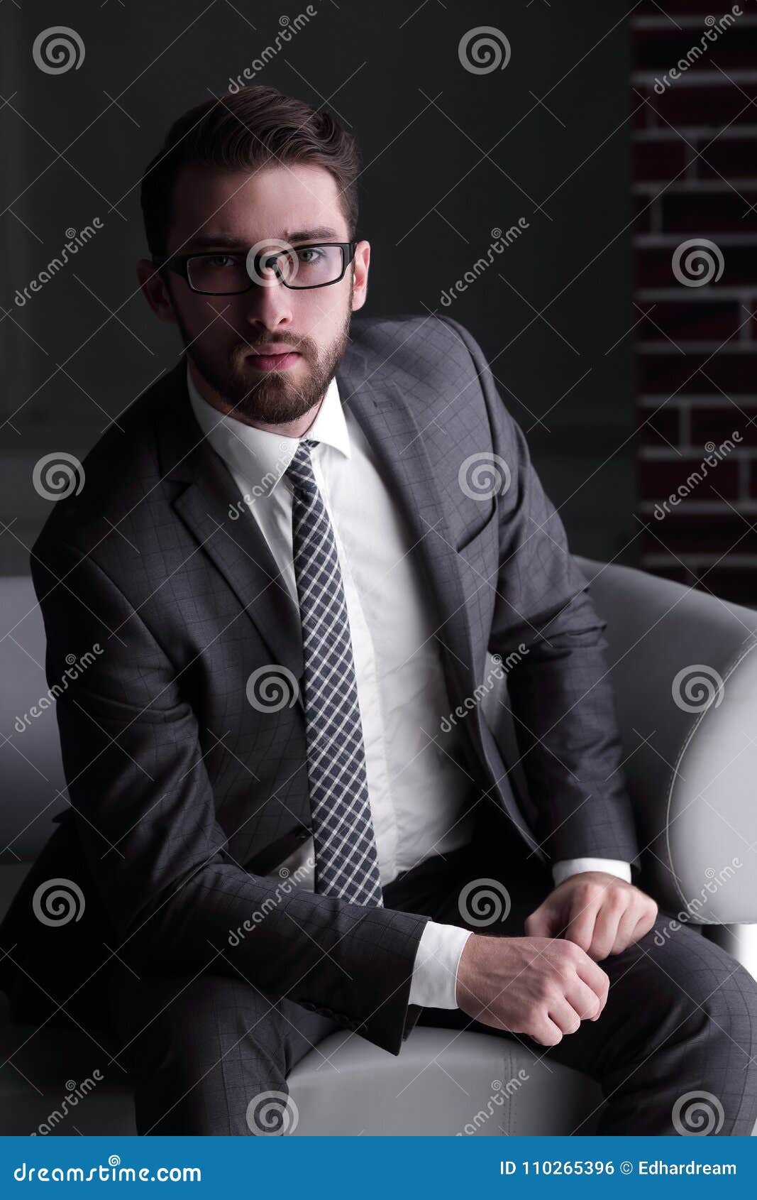 Portrait of an Attractive Businessman Wearing Glasses Stock Photo ... Portrait of an Attractive Businessman Wearing Glasses Stock Photo ...