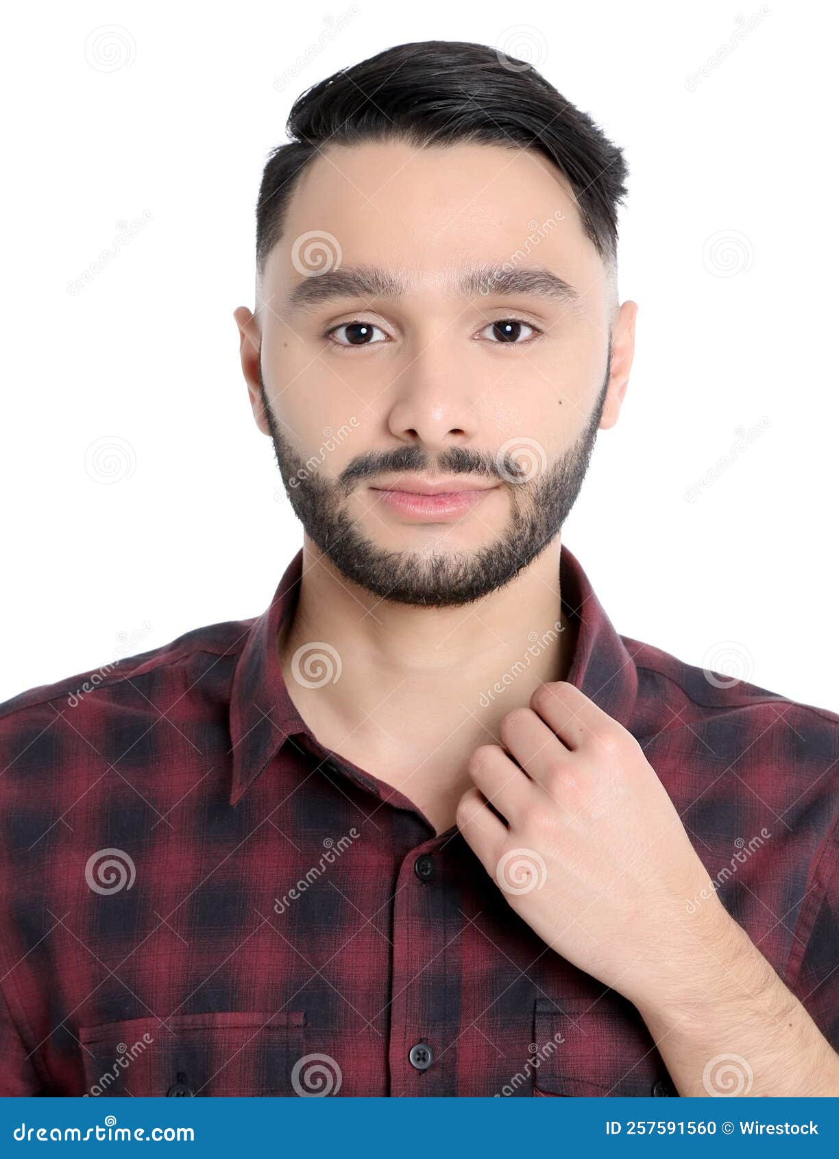 Portrait Of An Attractive Caucasian Male Model With A Nice Haircut And