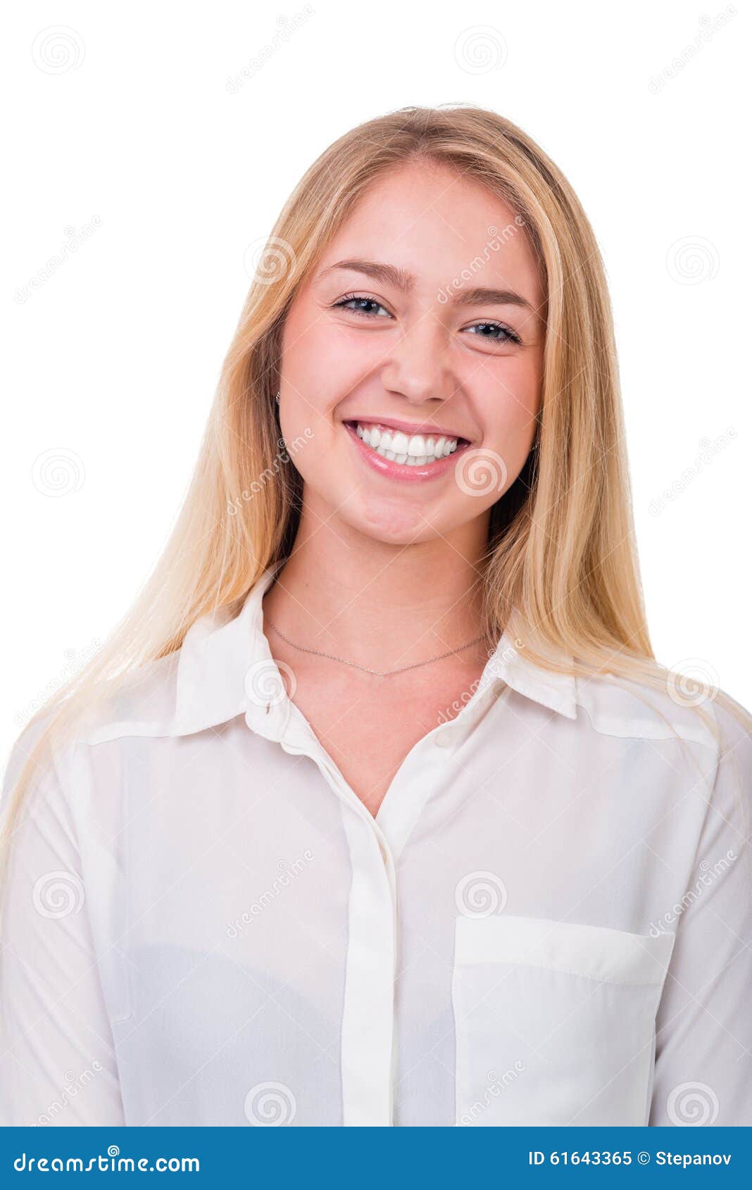 Portrait Of Attractive Caucasian Smiling Woman Stock Image Image Of