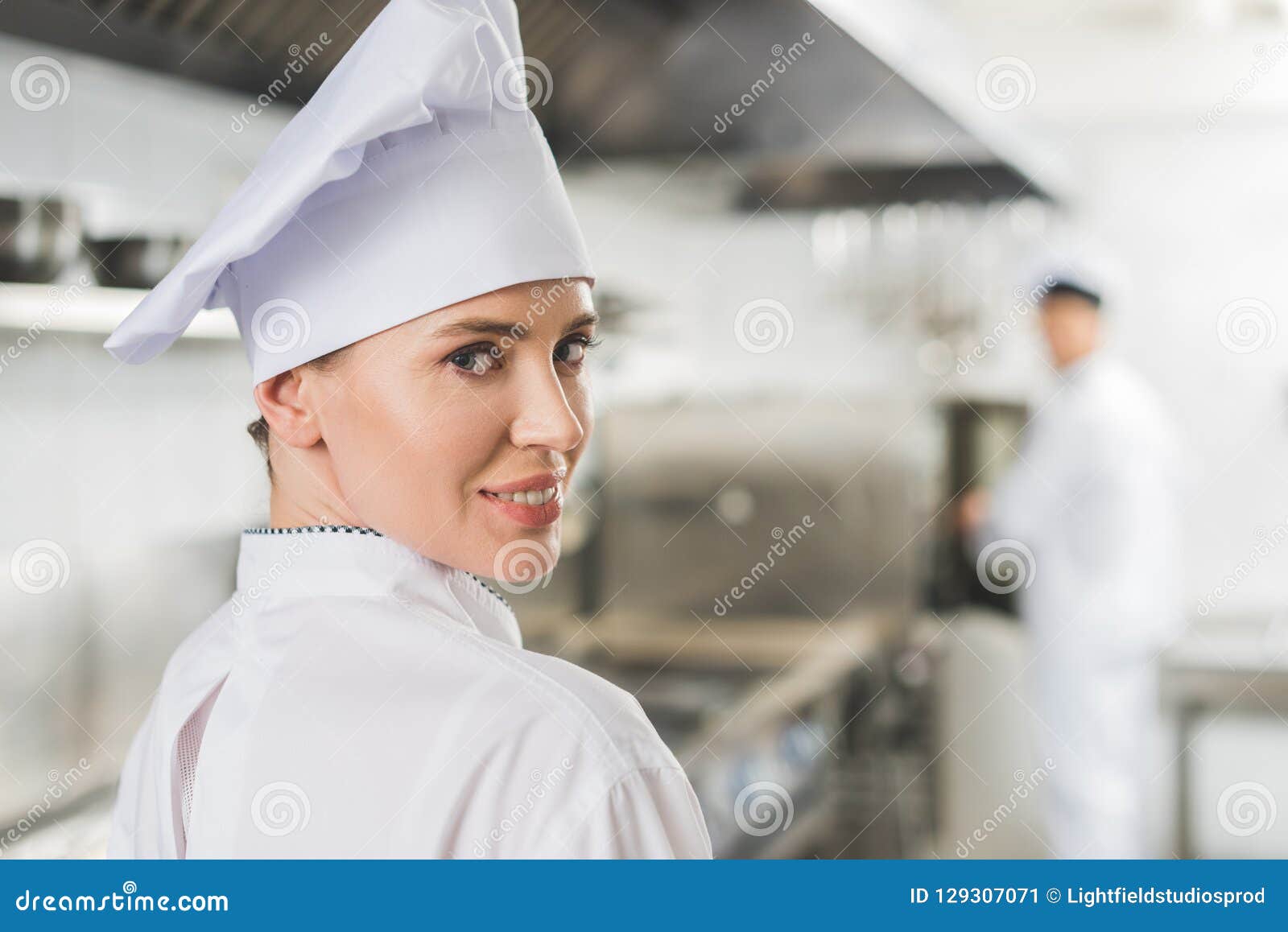 Portrait of Attractive Chef Looking at Camera Stock Image - Image of ...