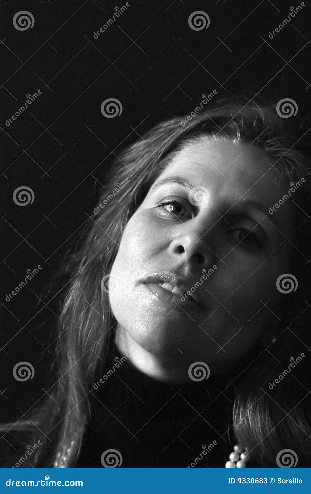 Portrait of Attractive Confident Woman in Black an Stock Image - Image ...