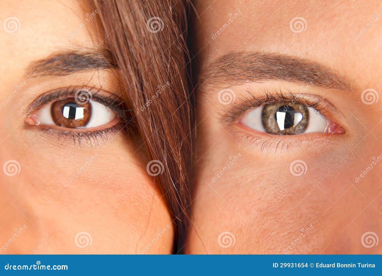 Closeup Young Couple with Beautiful Eyes Stock Photo - Image of women ...