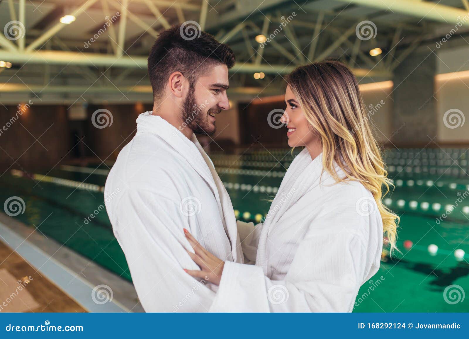 Attractive Couple in Spa Center Stock Photo - Image of adult, beauty ...