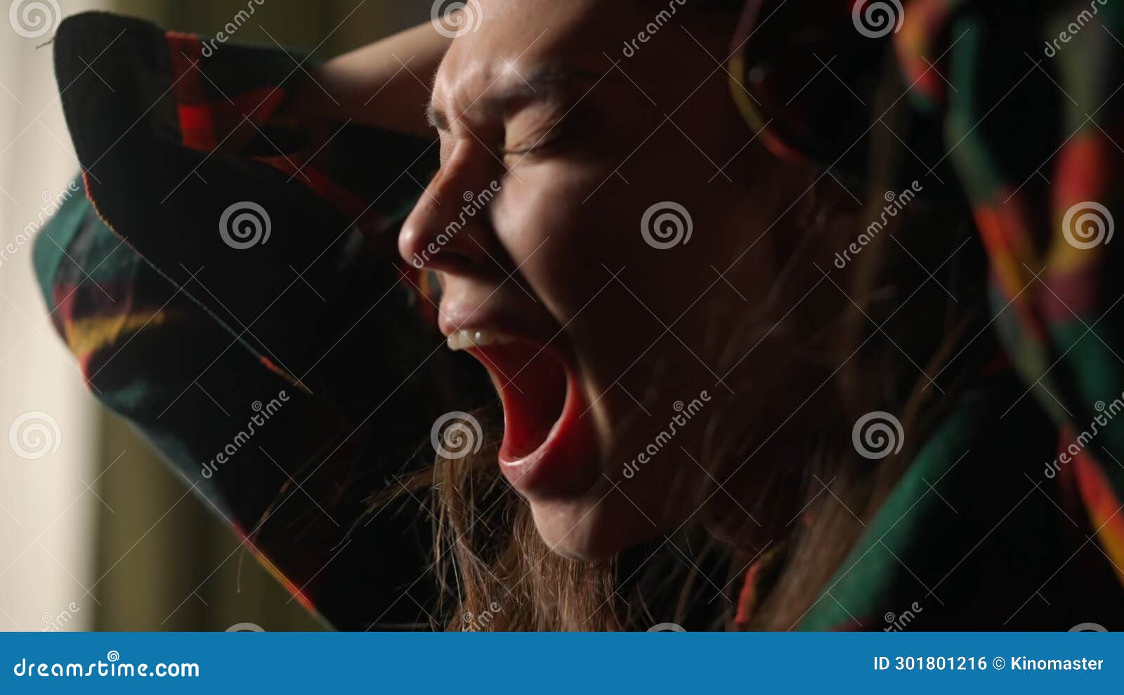 Portrait Of Attractive Female Model In Negative Mood Close Up Shot