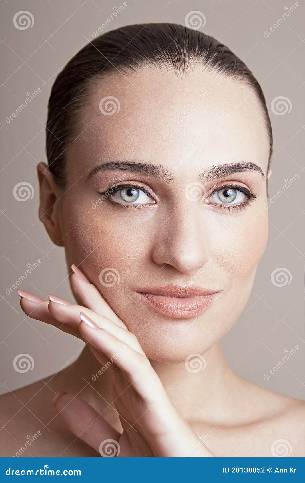 Portrait of an Attractive Girl Stock Photo - Image of lips, light: 20130852