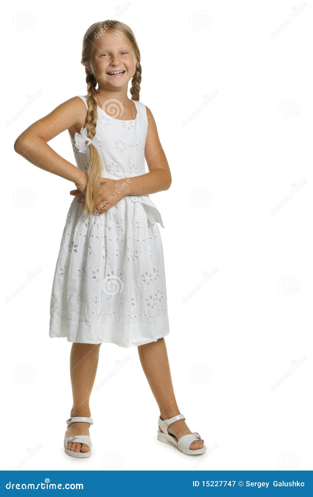 Portrait of the Attractive Girl Standing Stock Image - Image of dress ...
