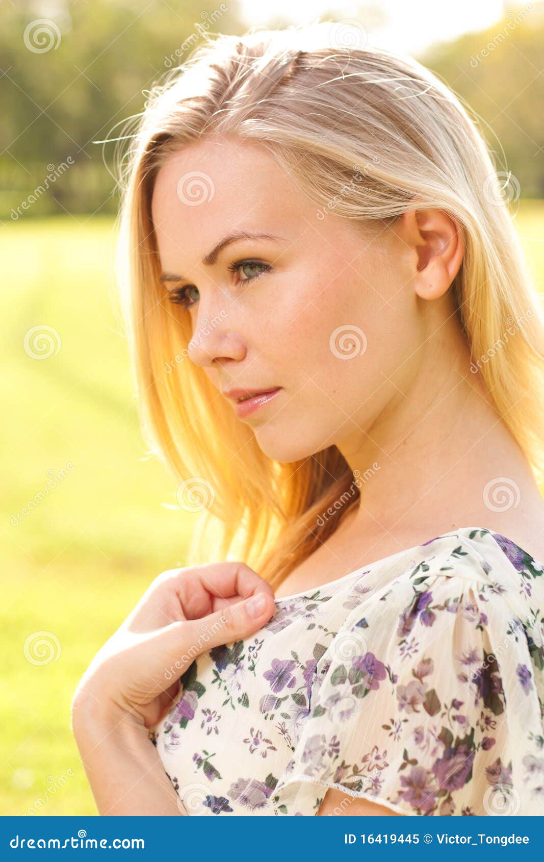 Portrait of Attractive Lady Stock Image - Image of hand, leisure: 16419445