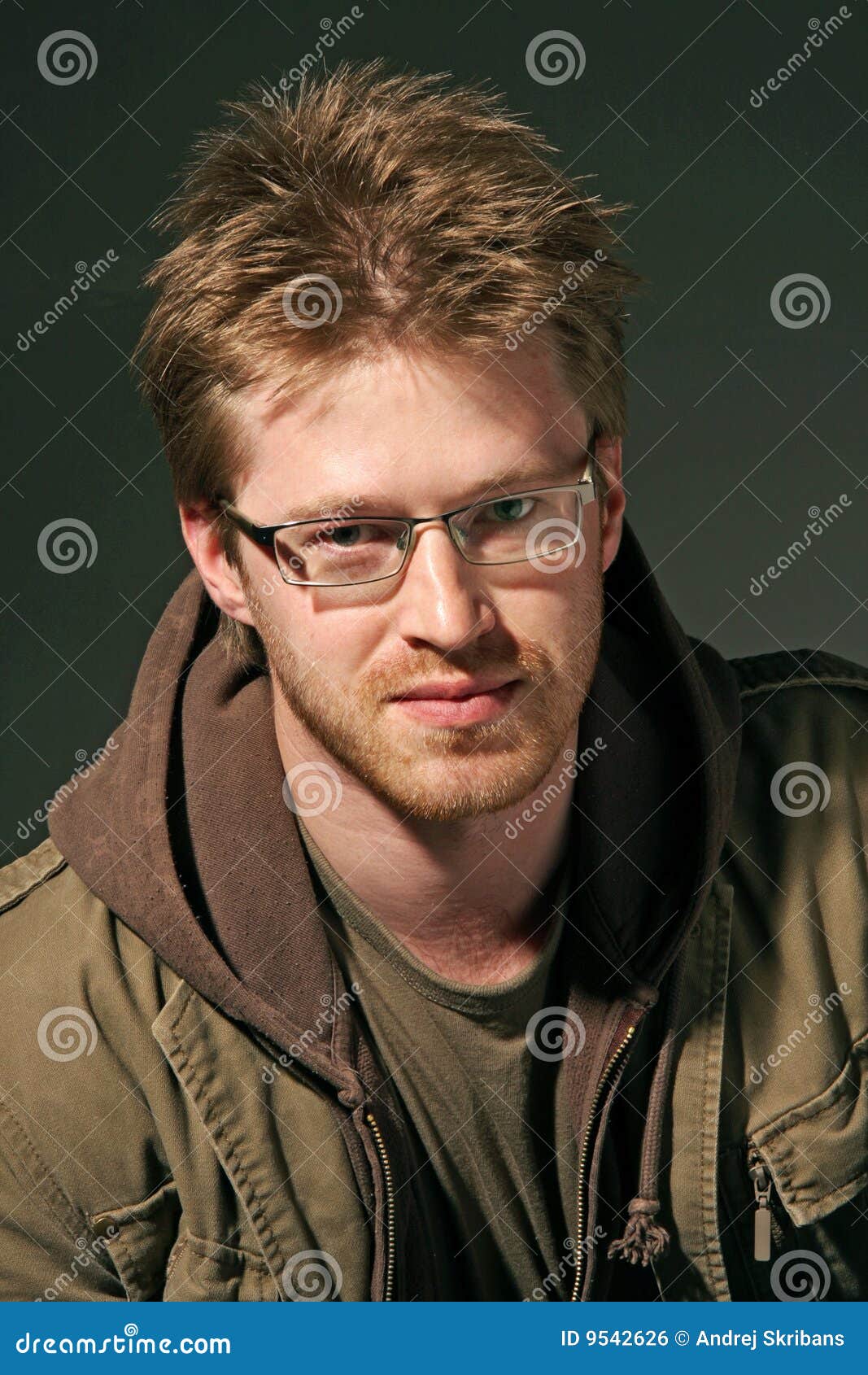 Portrait of a Attractive Man Stock Photo - Image of hood, person: 9542626