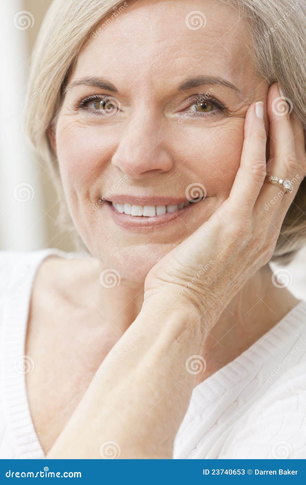 Portrait Of Attractive Senior Woman Stock Image Image Of Calm