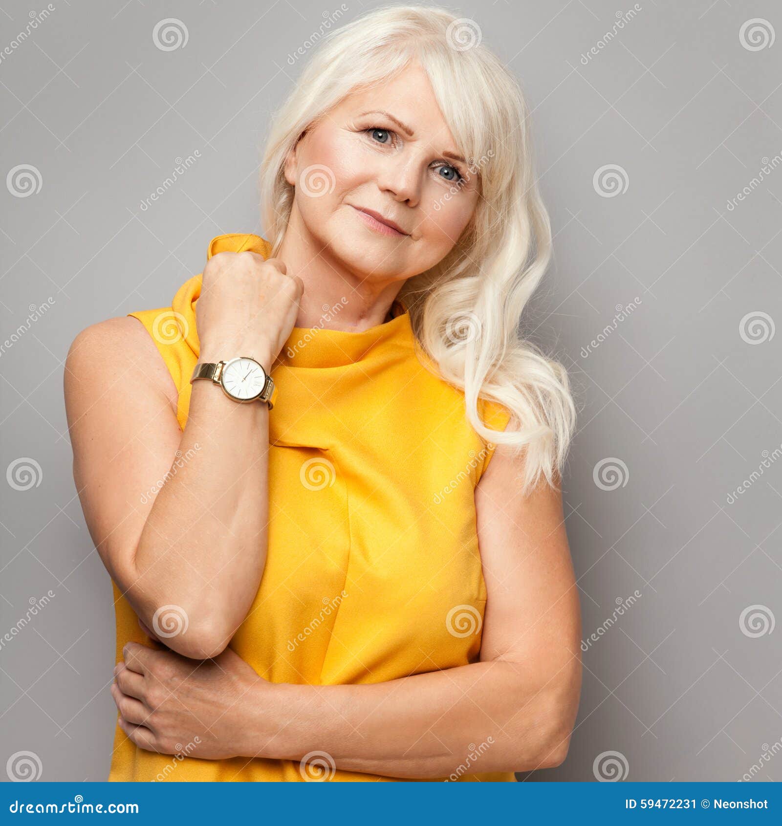 Portrait Of Attractive Senior Woman Stock Image Image Of Feelings