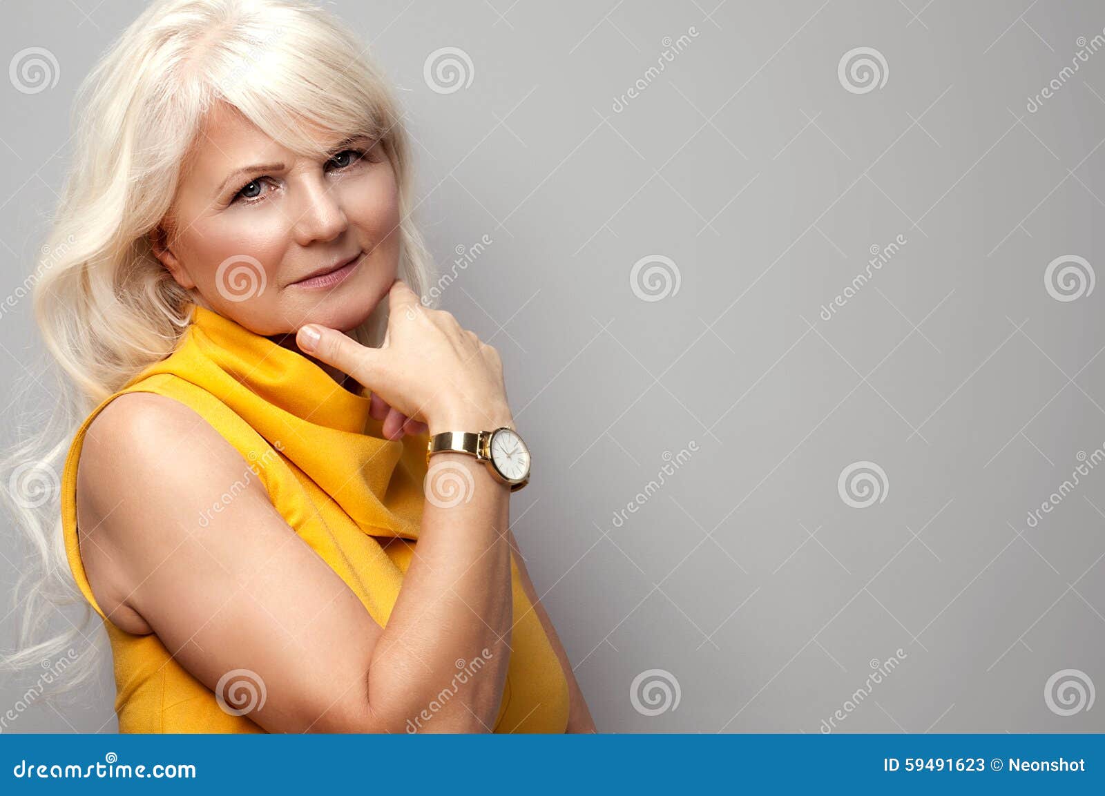 Portrait Of Attractive Senior Woman Stock Image Image Of Hairstyle