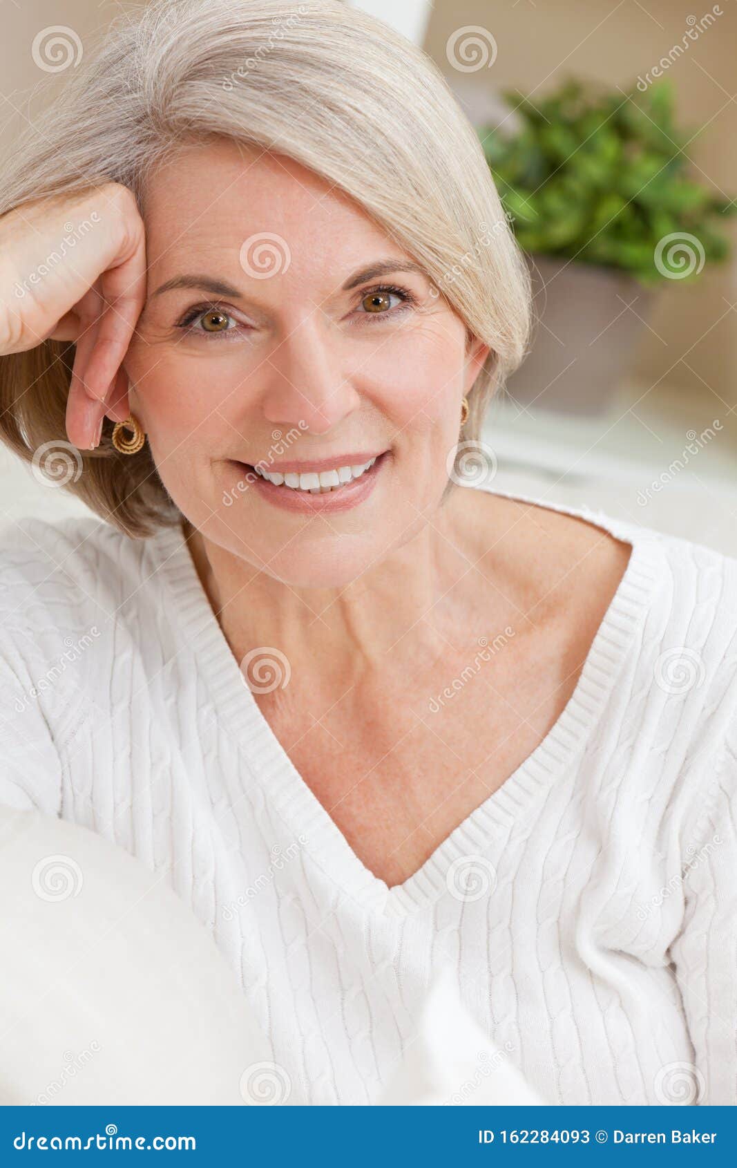Portrait Of Attractive Senior Woman Stock Image Image Of Perfect